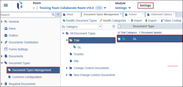 Document Types and Change Control Workflow
