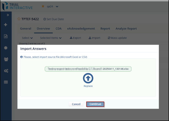Importing Surveys/Answers