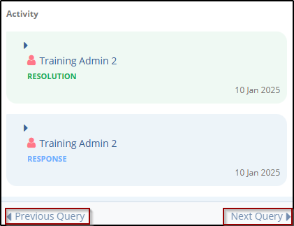 Steps to perform action on Pending, Respond, and Resolve Queries